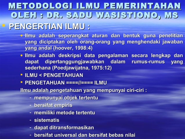 Metodologi ilmu pemerintahan | PPT