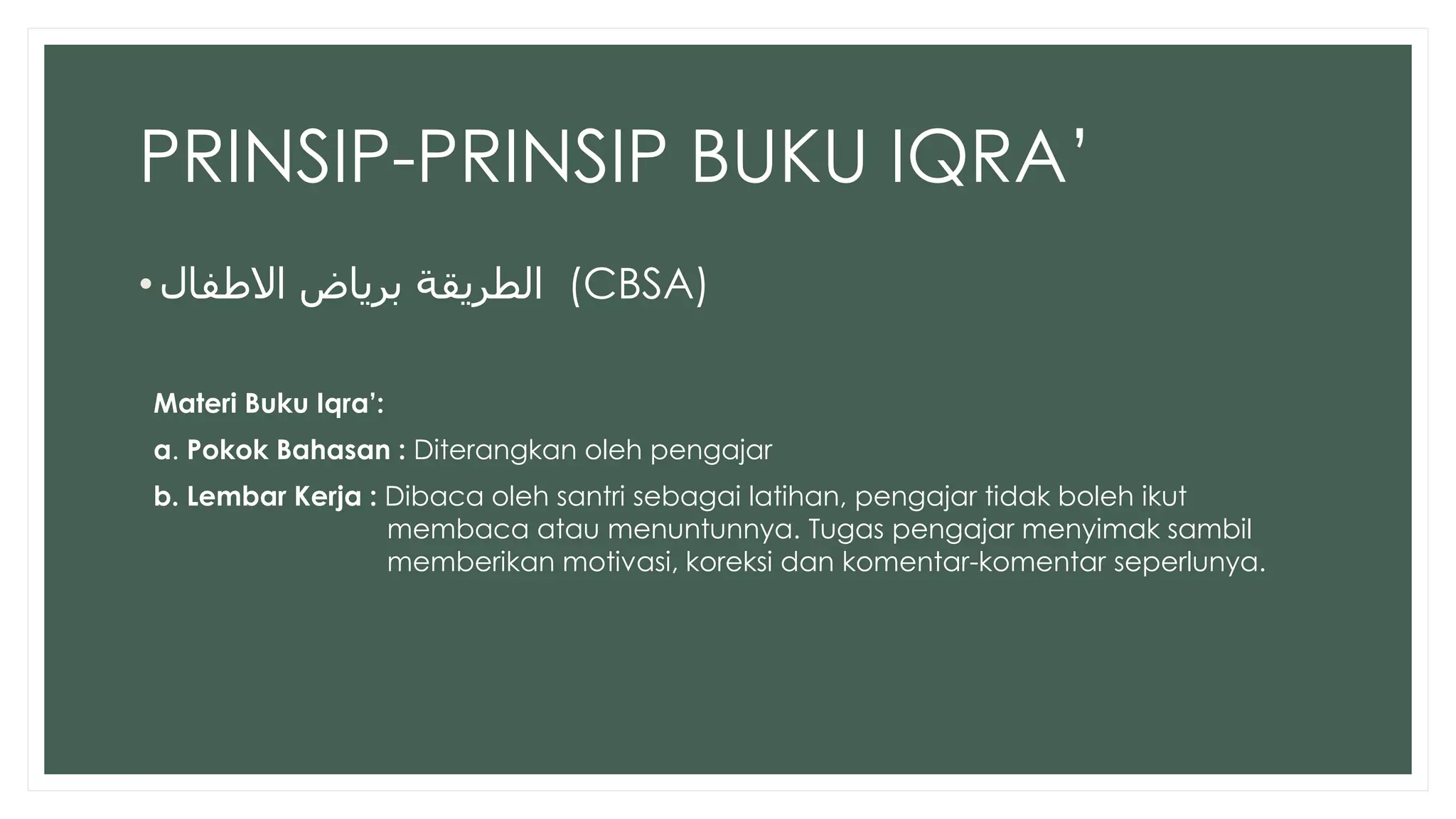 Metodologi iqra | PDF