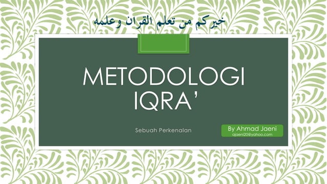 Metodologi iqra | PDF