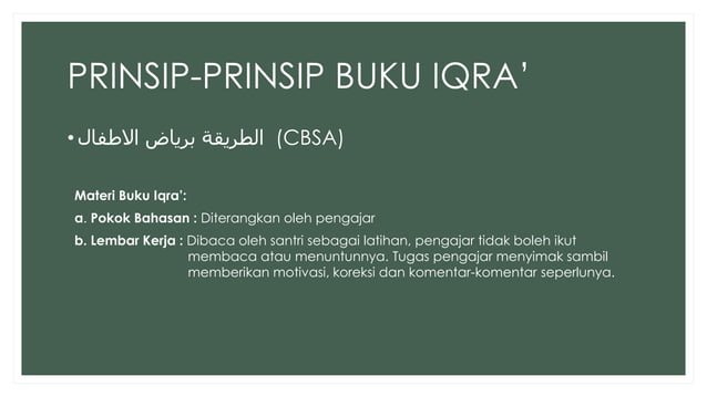 Metodologi iqra | PDF