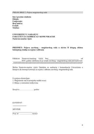 Metodologija irade magistarskog rada | PDF