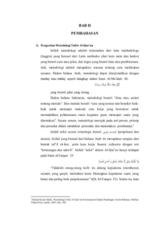 Metodologi penafsiran al qur'an | PDF