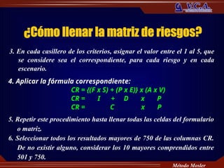 Metodo Matriz de Riesgos Mossler para evaluacion de riesgos | PPT