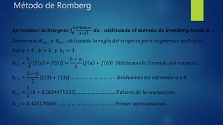 Metodo romberg | PPSX