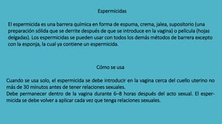 Metodos anticonceptivos | PPTX