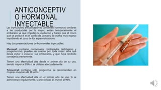 Metodos anticonceptivos. | PPTX