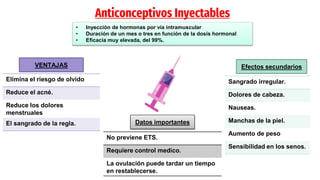 METODOS ANTICONCEPTIVOS de la materia de ginecologia espero les sirva ...