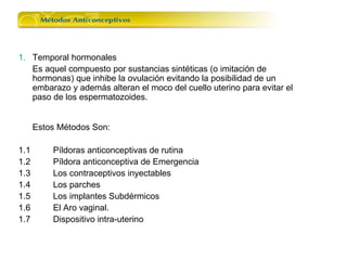 Métodos Anticonceptivos, pastillas, píldoras anticoncetivas, condón ...