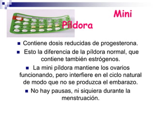 Metodos anticonceptivos proyecto | PPTX