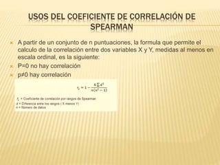 Metodos de correlacion de spearman y pearson | PPT