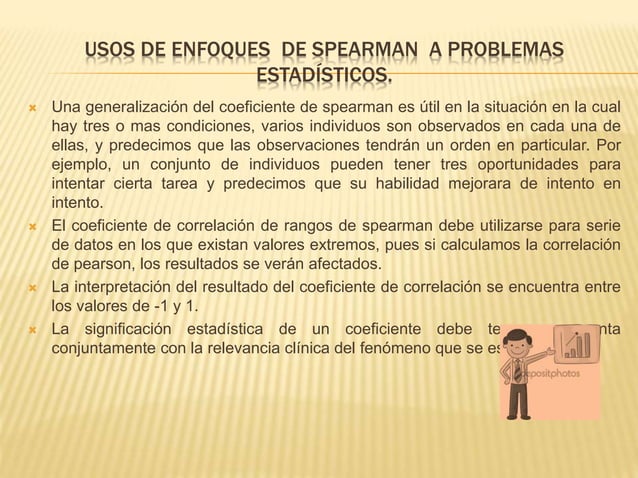 Metodos de correlacion de spearman y pearson