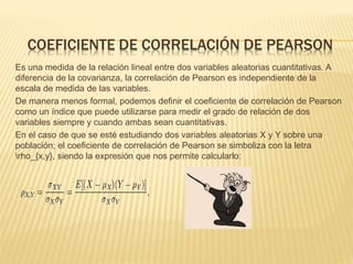 Metodos de correlacion de spearman y pearson | PPT