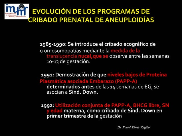 Metodos de cribado prenatal imumr dr. romel | PPT