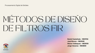 Métodos de Diseño de Filtros FIR | PDF