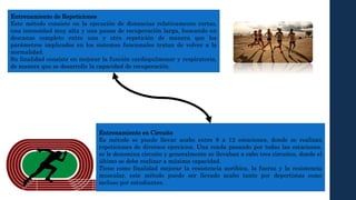 Metodos de entrenamiento y Aptitud física | PPTX