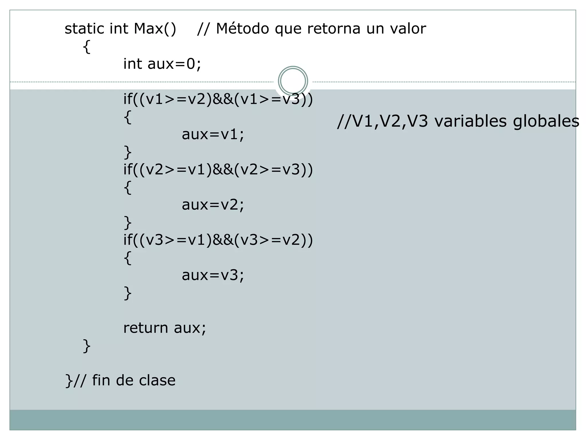 Metodos en java | PPTX