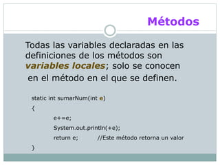 Metodos en java | PPT