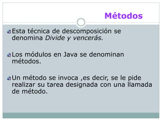 Metodos en java | PPTX
