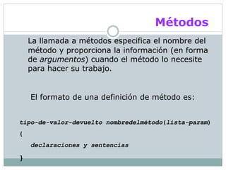 Metodos en java | PPT