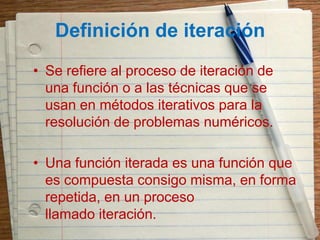 Teoría de un método Iterativo | PPTX