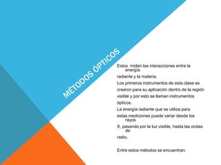 Metodos opticos | PPTX