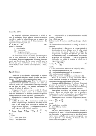 Metodos para determinar la recarga en acuiferos maria victoria velez | PDF