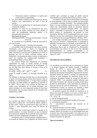 Metodos para determinar la recarga en acuiferos maria victoria velez | PDF