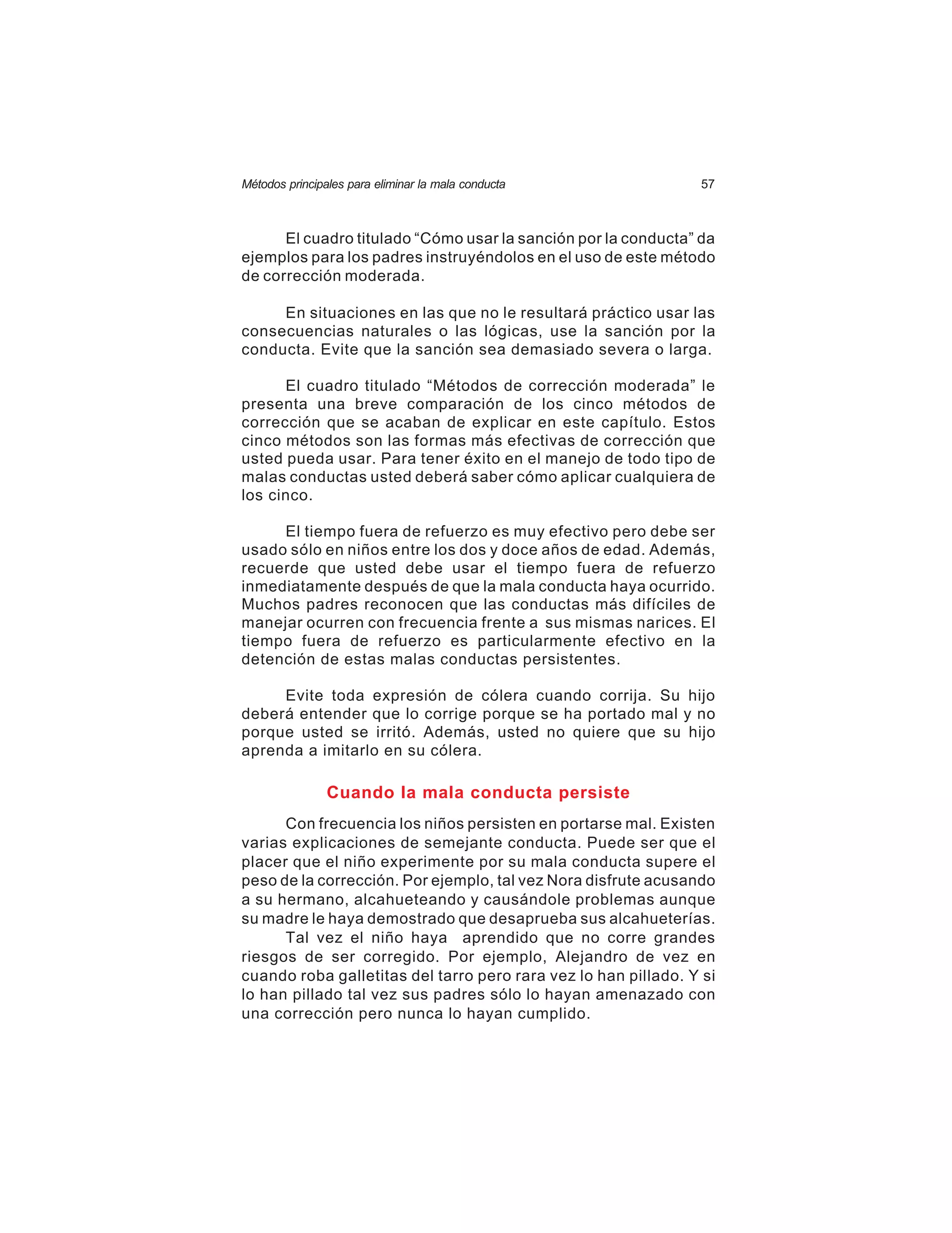 Metodos principales para eliminar la mala conducta | PDF