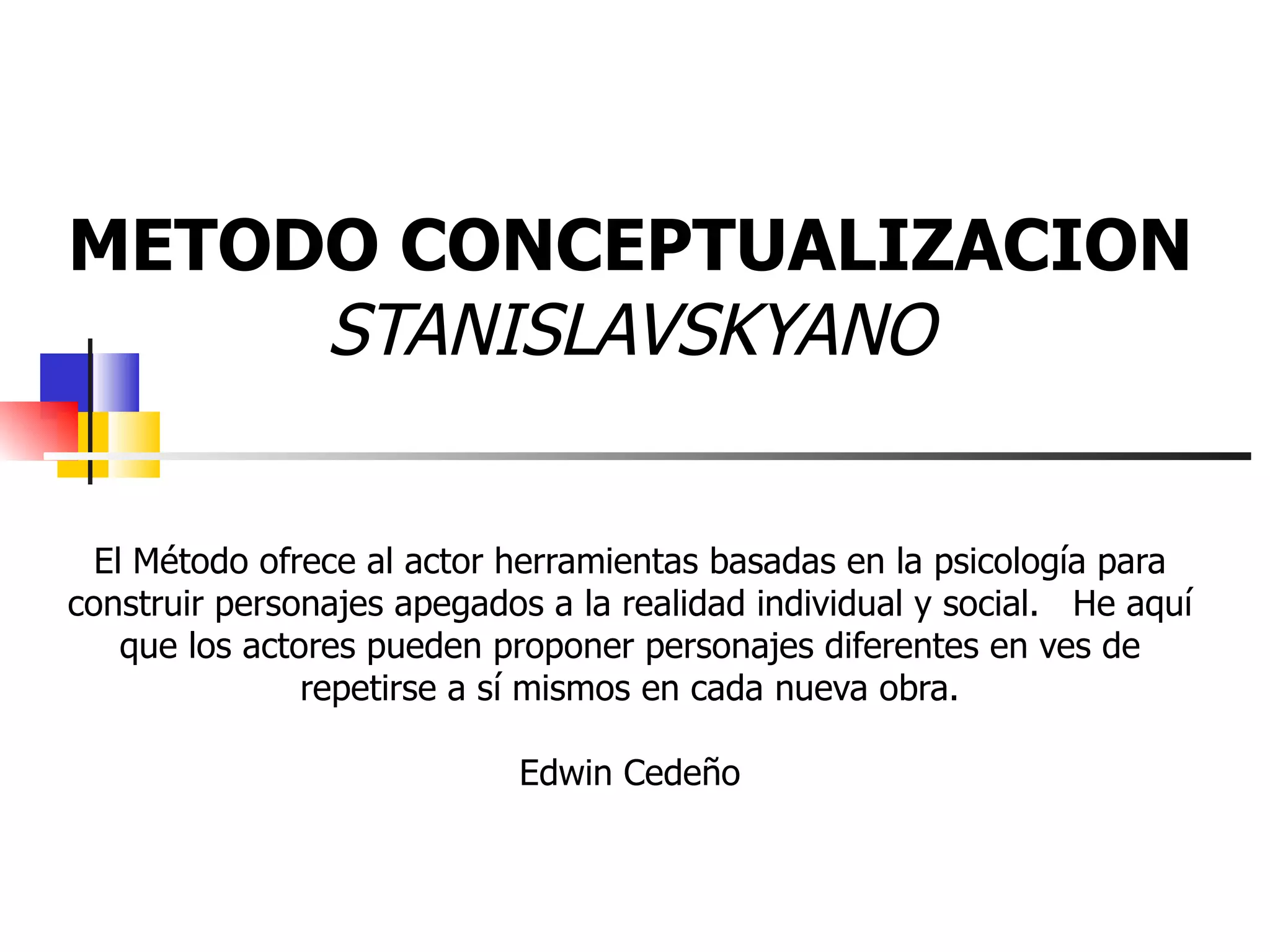 Metodo Stanislavski | PPT