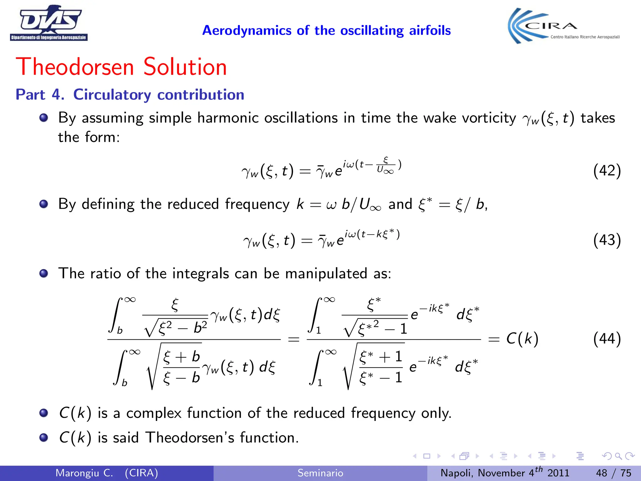 Metodo_Theodorsen.pdf_Aerodynamics of oscillating airfoils | PPT
