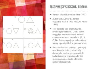 Metody diagnostyczne w neuropsychologii | PDF
