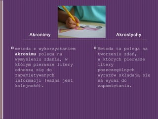 Jak się uczyć? Techniki zapamiętywania. | PPT