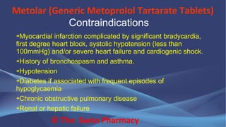 Metolar (Generic Metoprolol Tartarate Tablets) | PDF