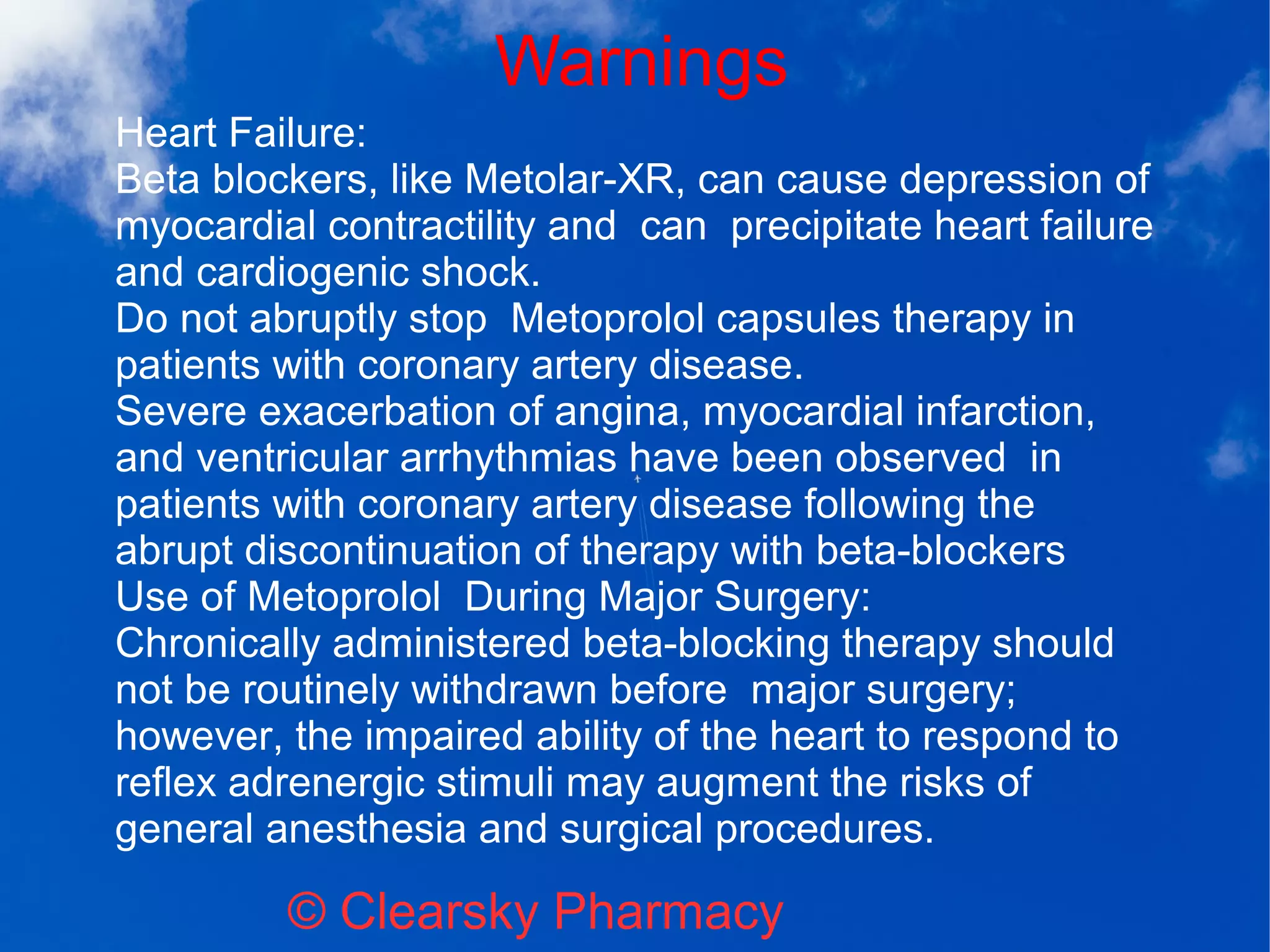 Metolar-XR (Metoprolol Capsules) | ODP