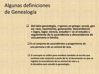 Genealogía | PPTX