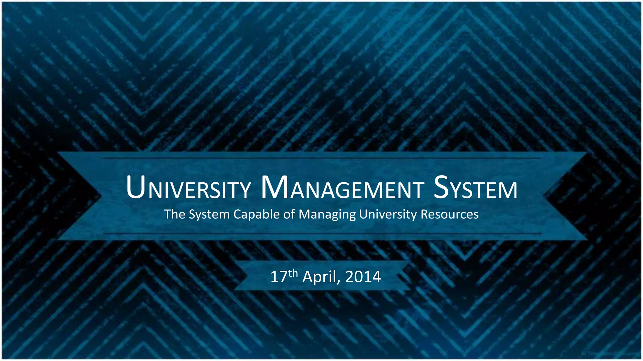 University Management System | PPTX