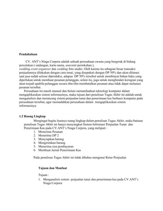 ANALISIS DAN PERANCANGAN SISTEM INFORMASI AKUNTANSI PENJUALAN TUNAI DAN ...