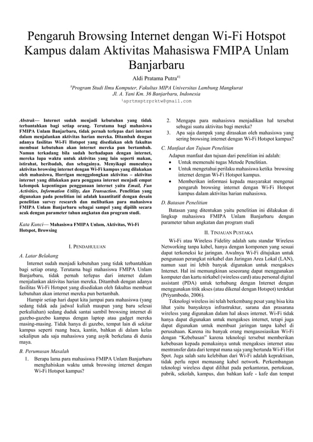 Laporan Tahap 1 Metpen | PDF