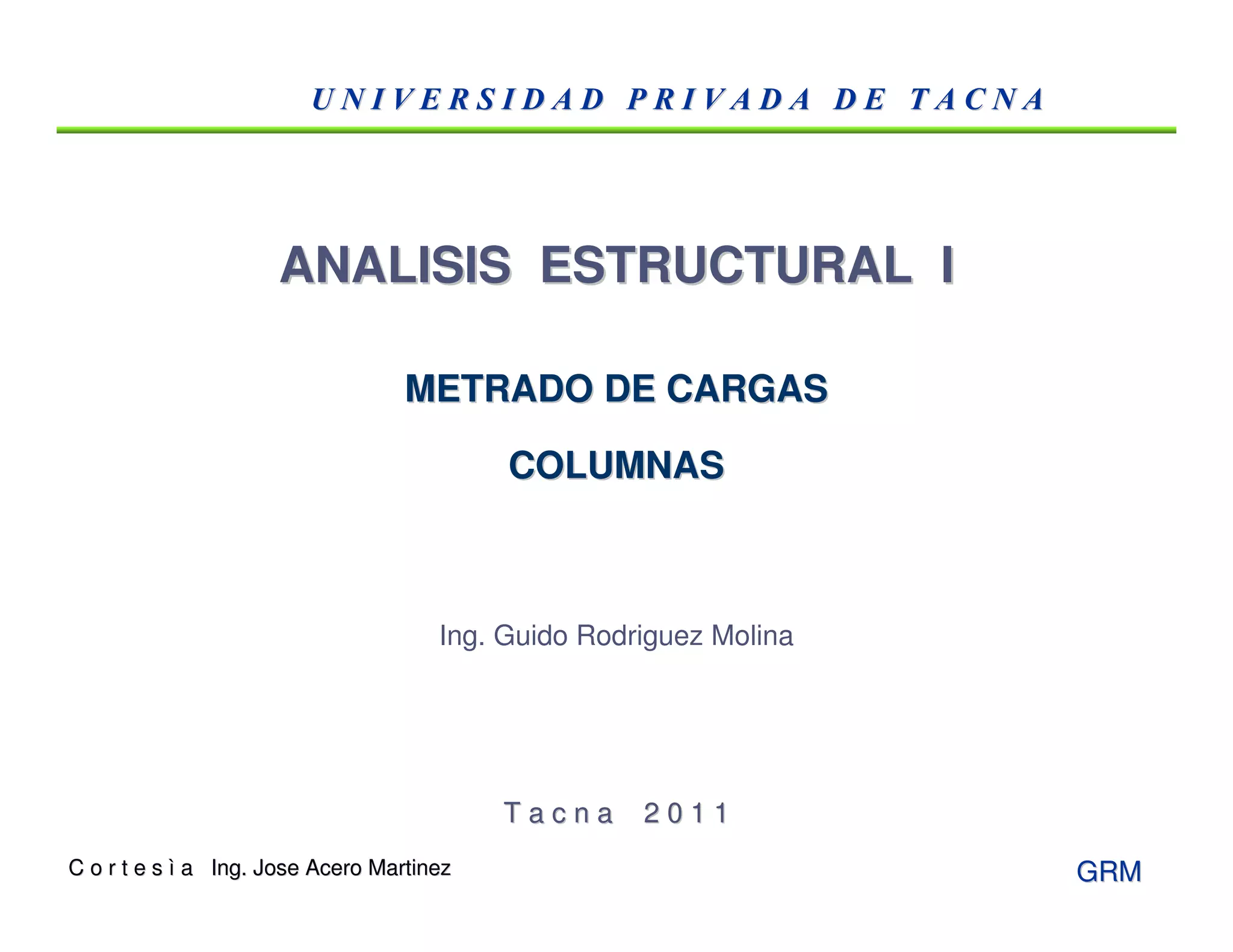 Metrado de cargas vigas - columnas | PDF