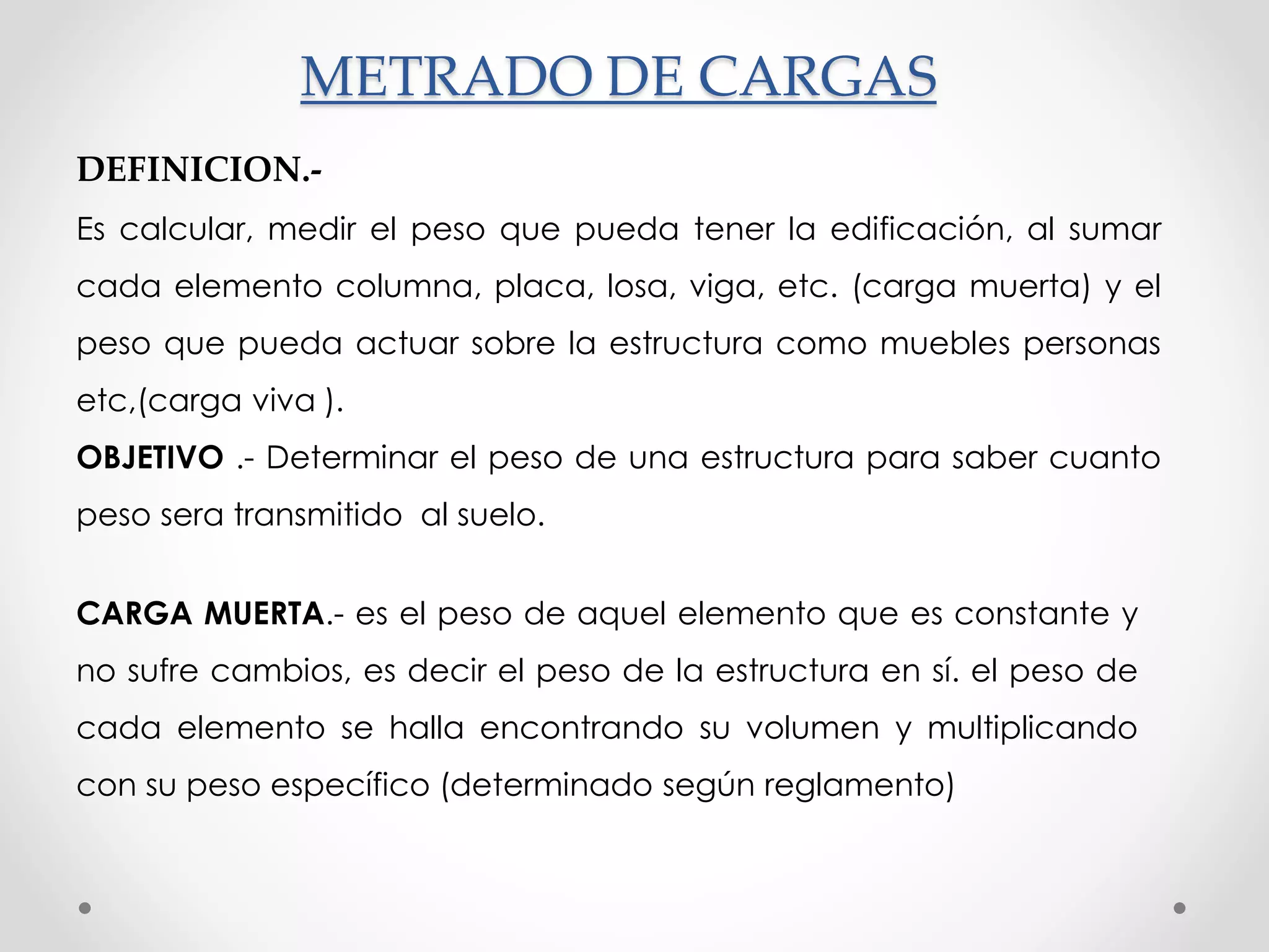 Metrados de cargas resumen | PDF