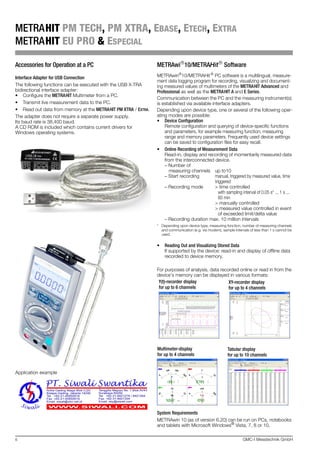 Data Teknis Gossen Metrawatt Multimeter METRAHIT : PM TECH, PM XTRA ...