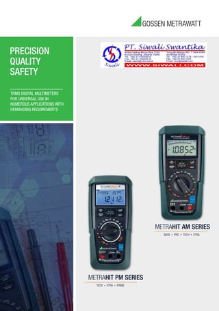 Data Teknis Gossen Metrawatt Multimeter : METRAHIT AM SERIES & METRAHIT ...