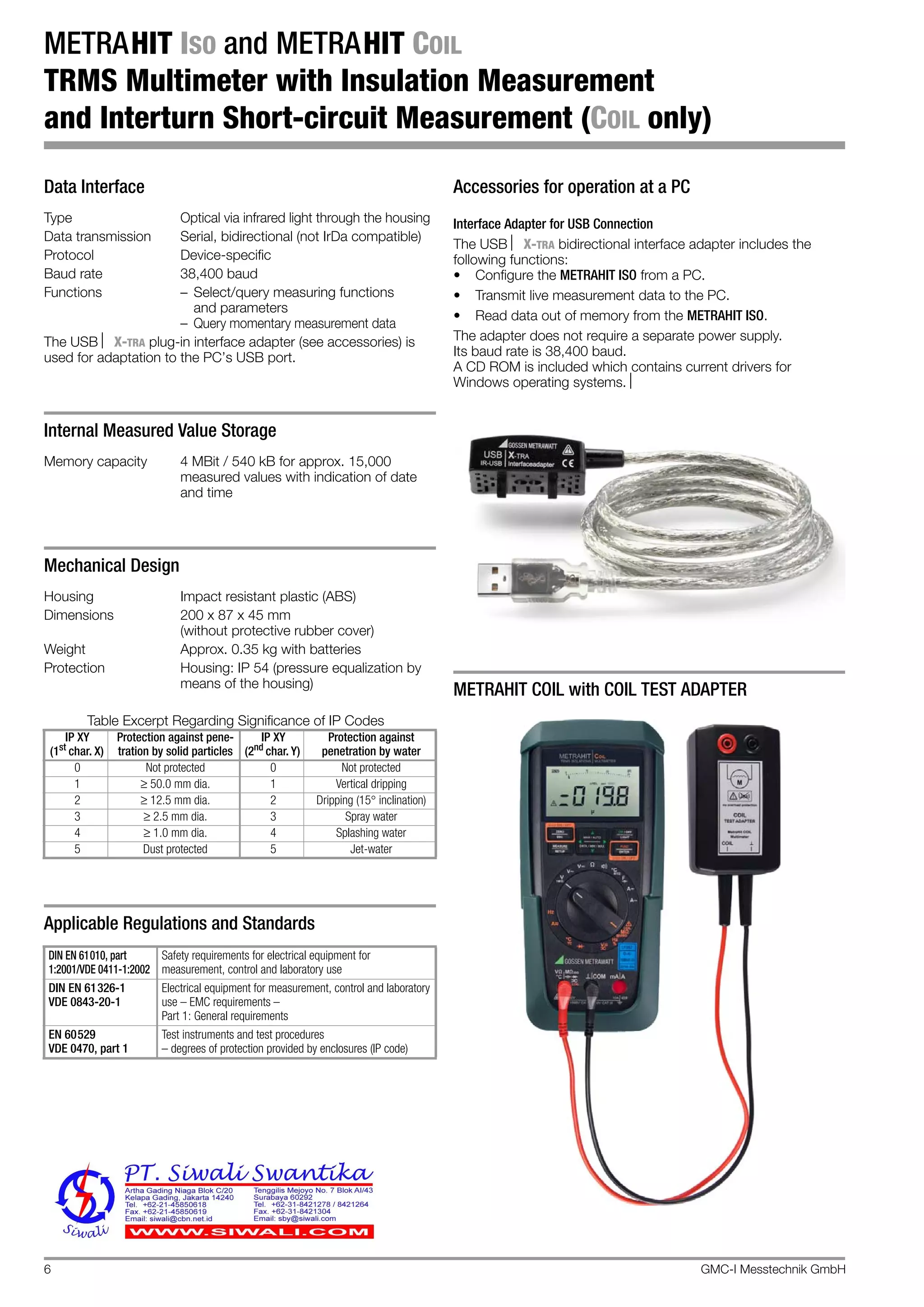 Data Teknis Gossen Metrawatt Multimeter : METRAHIT ISO & METRAHIT COIL ...