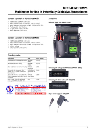 Data Teknis Gossen Metrawatt Multimeter : METRALINE EXM25 | PDF