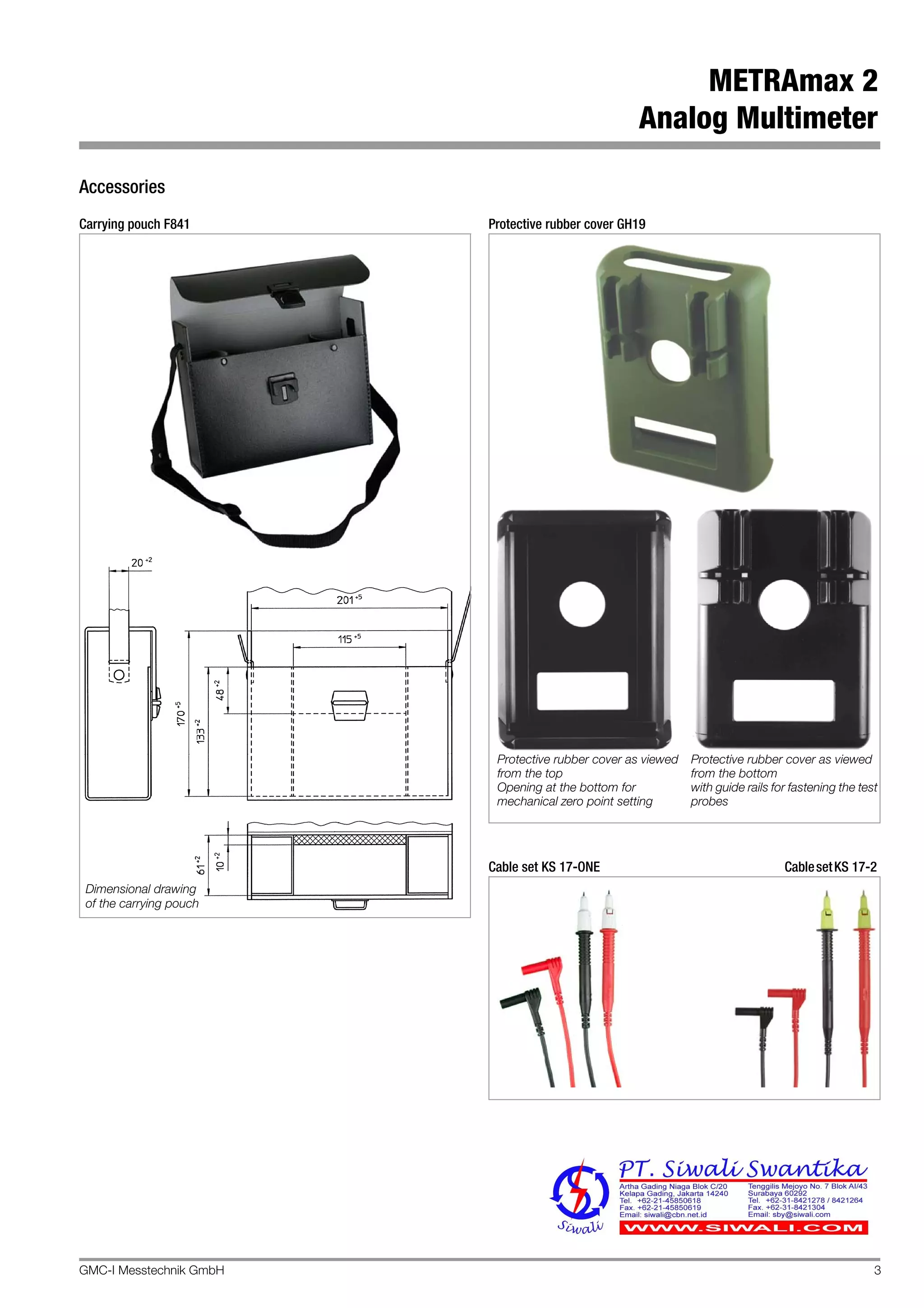 Data Teknis Gossen Metrawatt Analog Multimeter : METRAmax 2 | PDF
