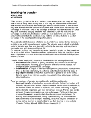 Teaching 4 Transfer | DOCX