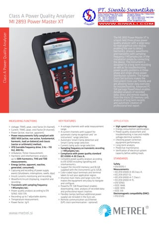 Brosur Metrel MI 2893 Power Master XT | PDF