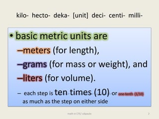Metric Conversions | PPT