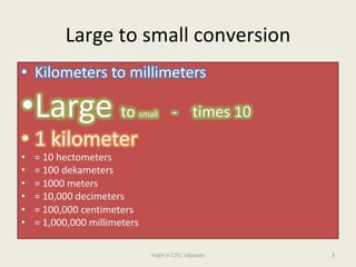 Metric Conversions | PPT