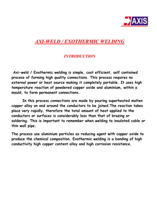 AXIWELD - EXOTHERMIC WELD POWDER AND MOULD | PDF
